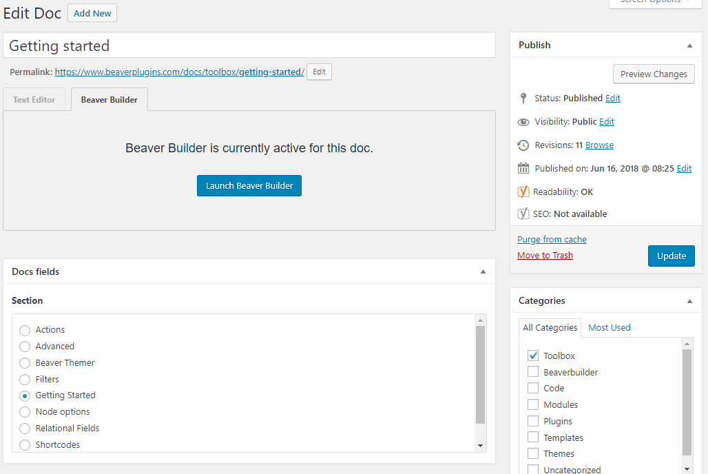 How I added Docs using Toolbox - beaverplugins